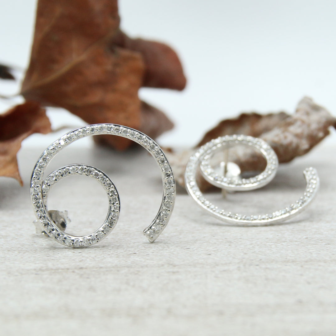 Diamond Swirl Earrings Rutledge Jewellers